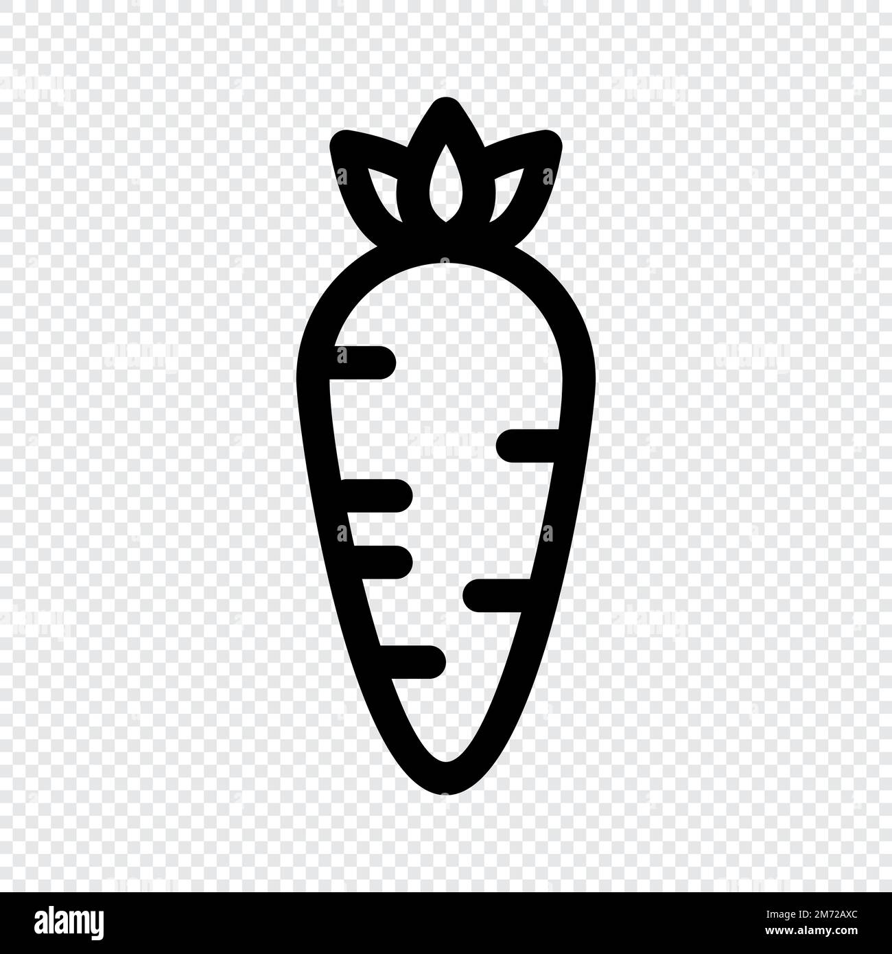 Carrot icon. Outline carrot vector icon for web design isolated background. Vector illustration ...