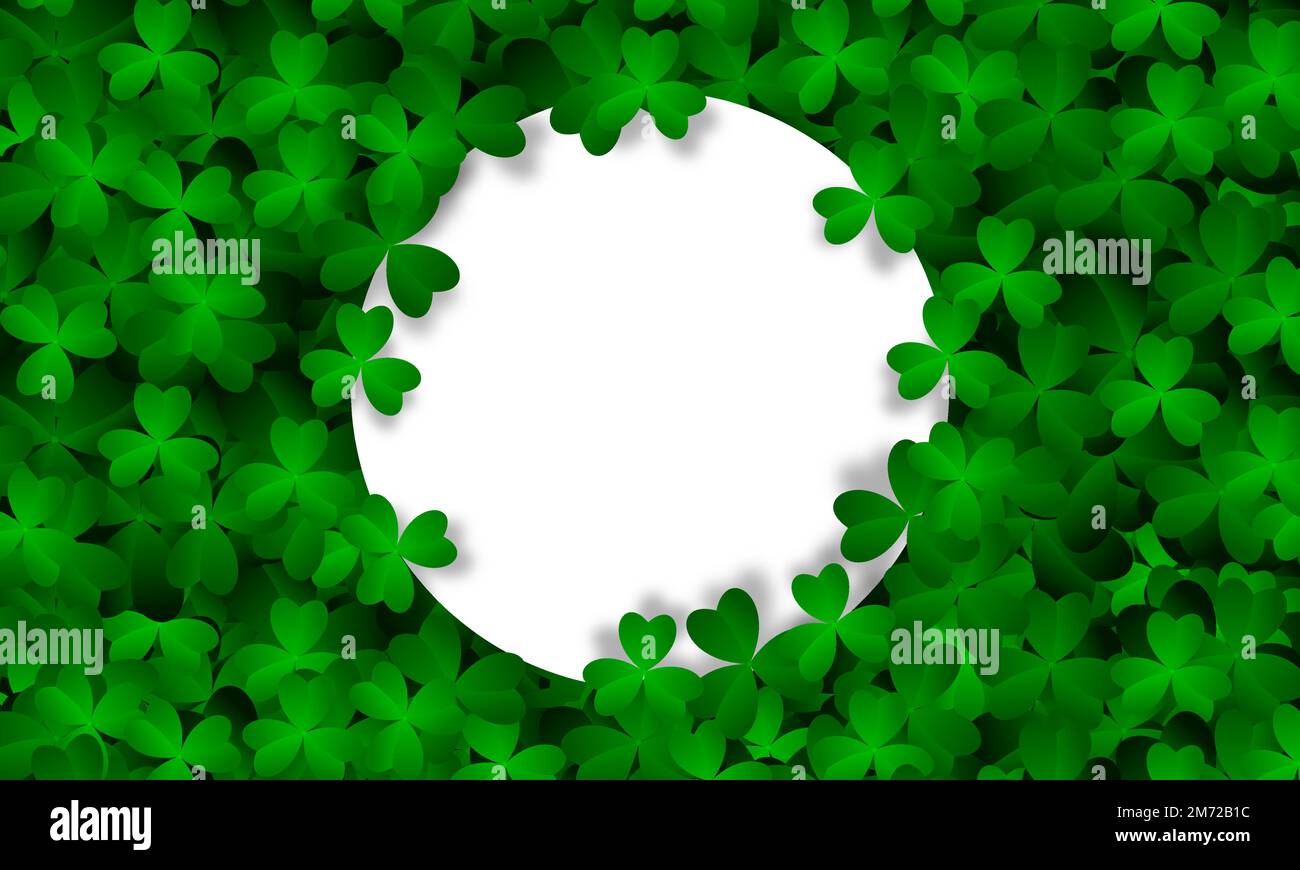 Clover leaves background with blank card. Clover leaves background ...