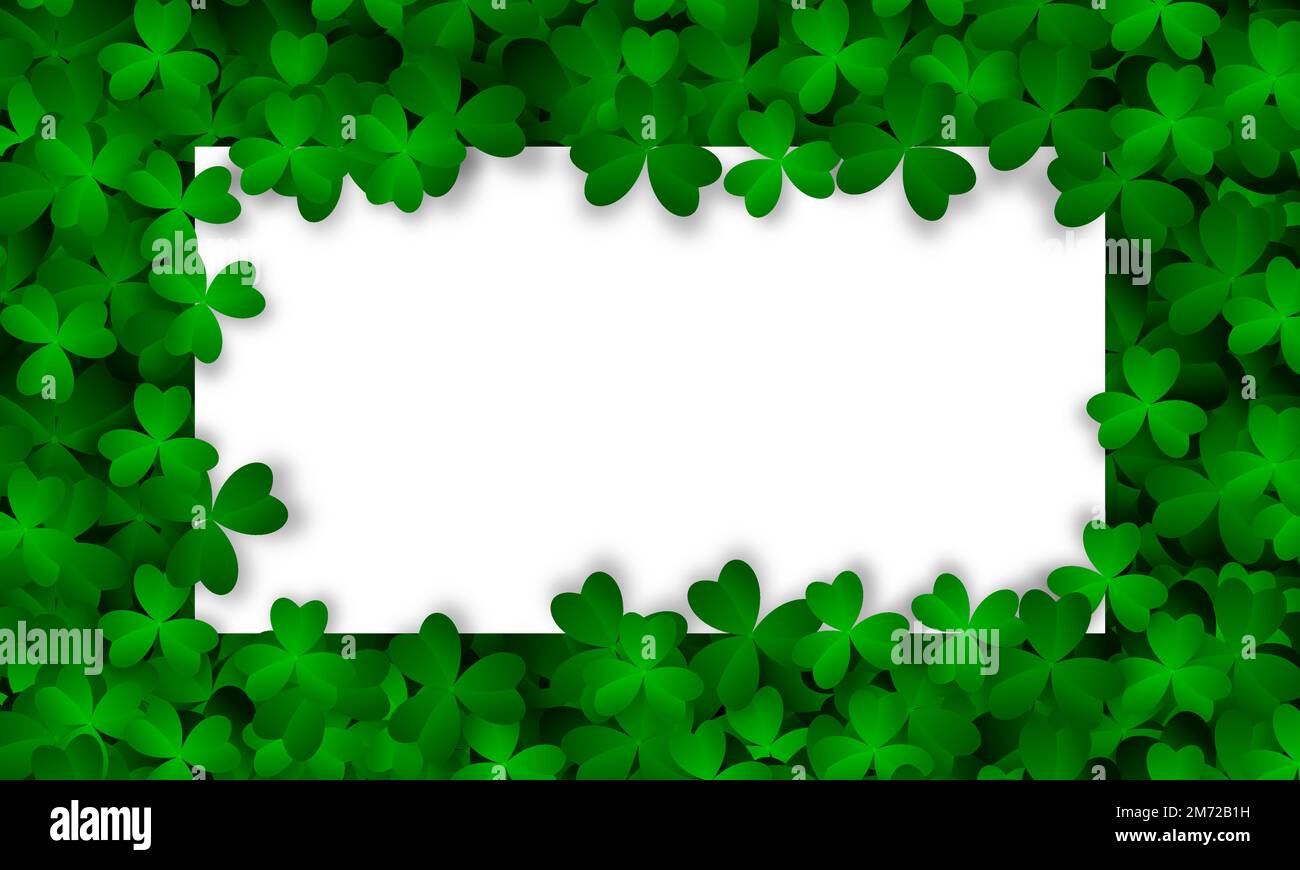 Clover leaves background with blank card. Clover leaves background ...