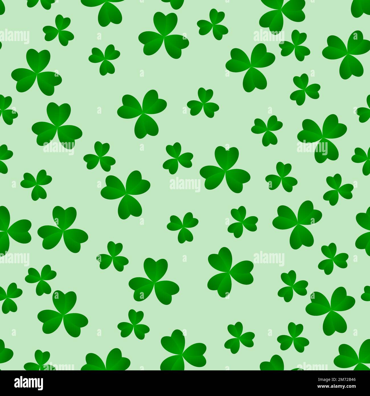 Green clover leaves seamless pattern. Minimal vector background. Clover sign symbol pattern ...