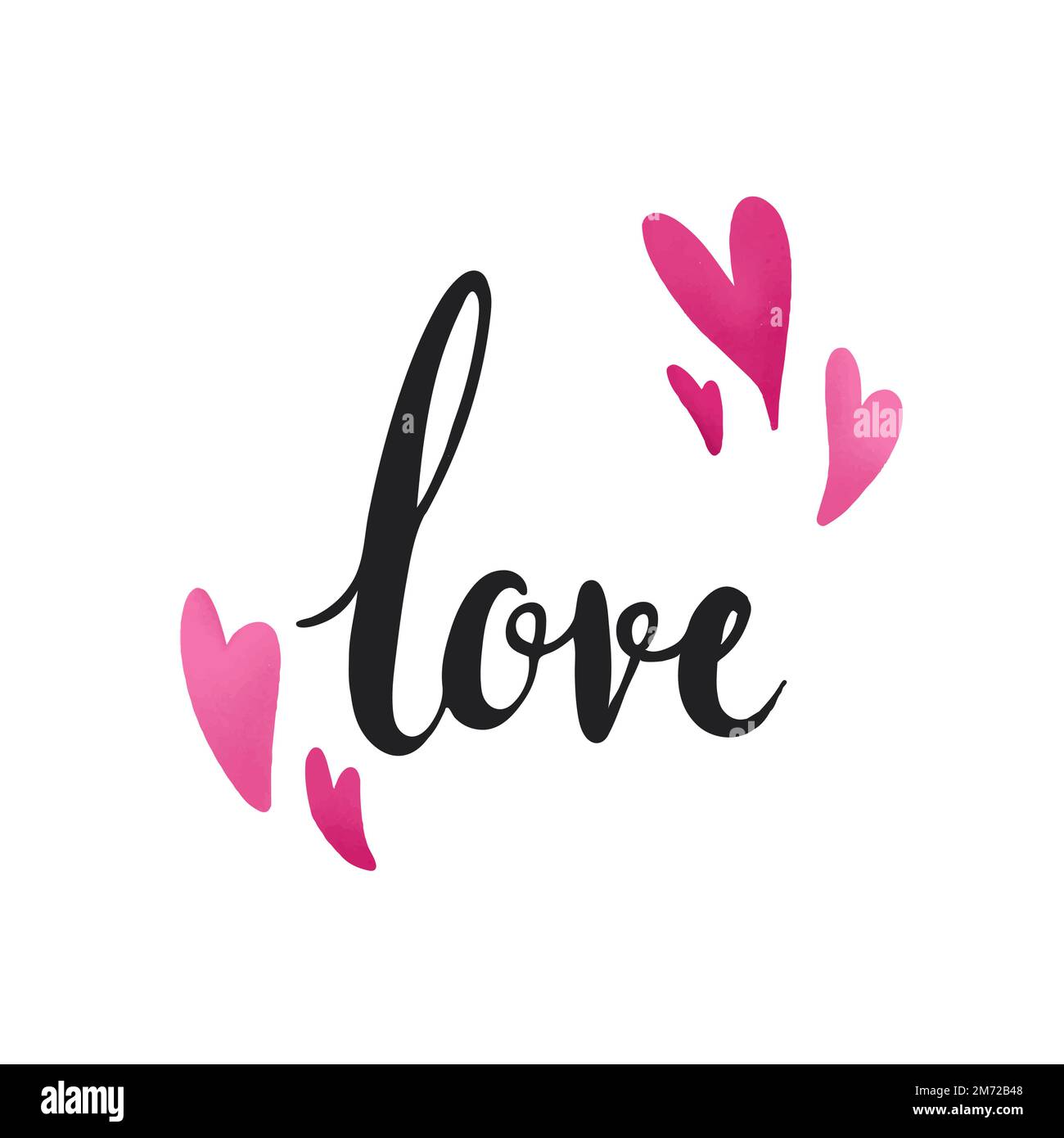 Love typography decorated with hearts vector Stock Vector Image & Art ...