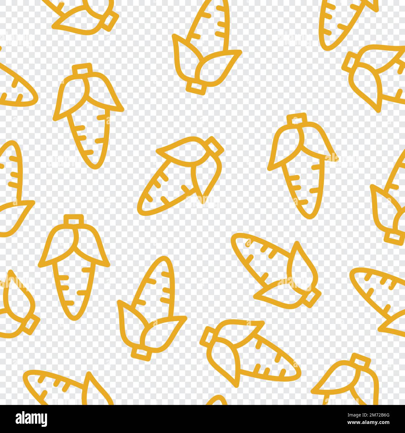 Seamless Pattern With Corns Vegetable Summer Pattern Colorful Bright Vegetable Seamless
