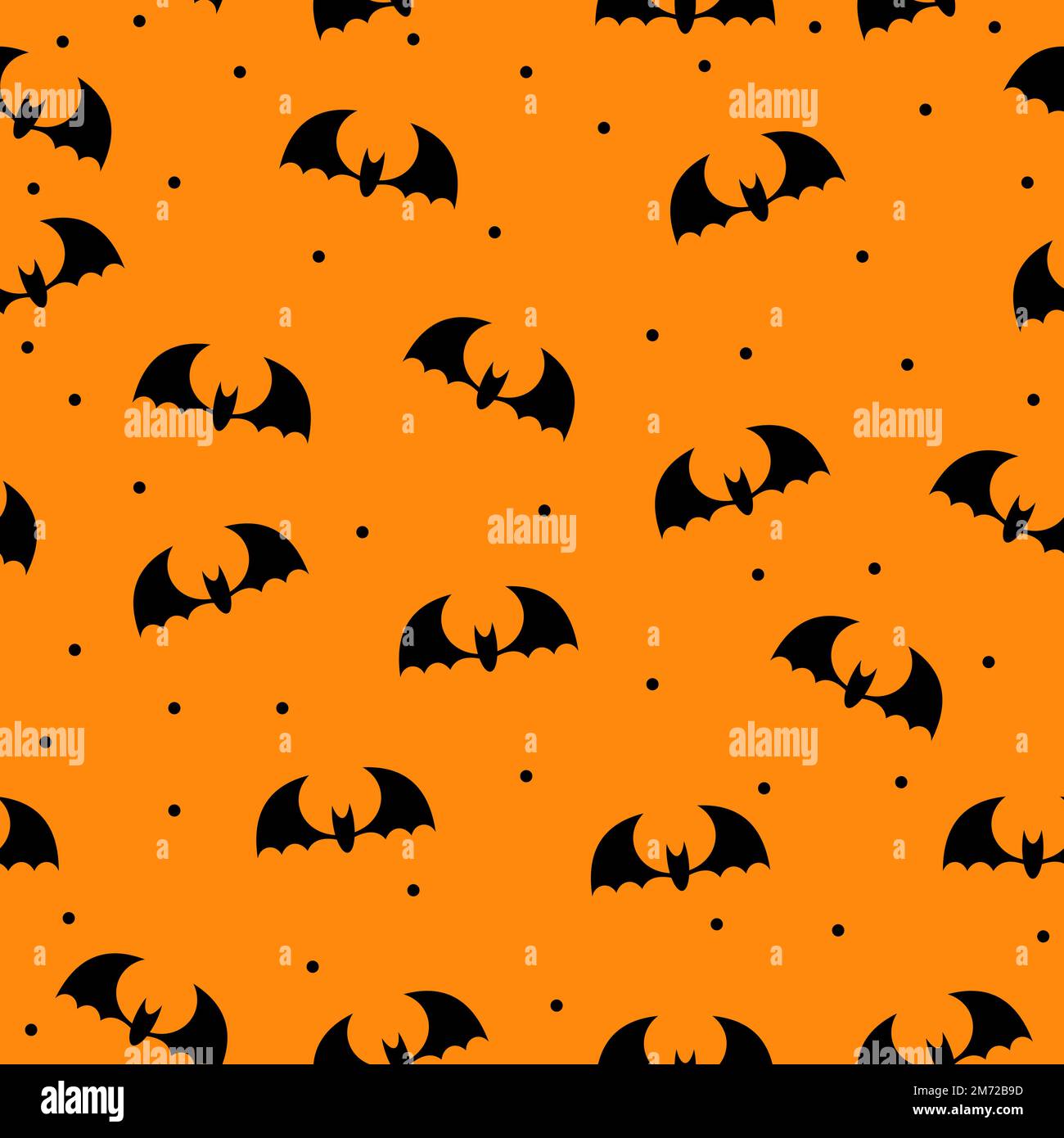 Vector seamless pattern with black bats. Bats silhouette seamless ...