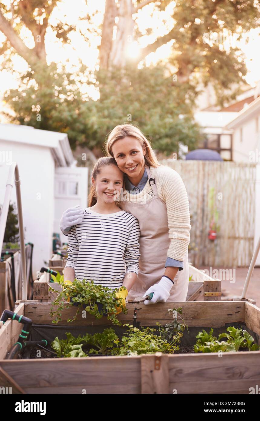 Fresh is the only way to go. Portrait of a mother and daughter ...