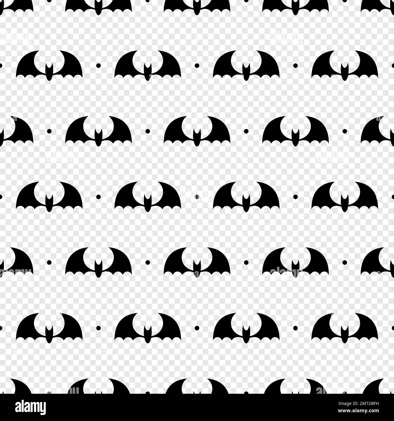 Vector seamless pattern with black bats. Bats silhouette seamless ...