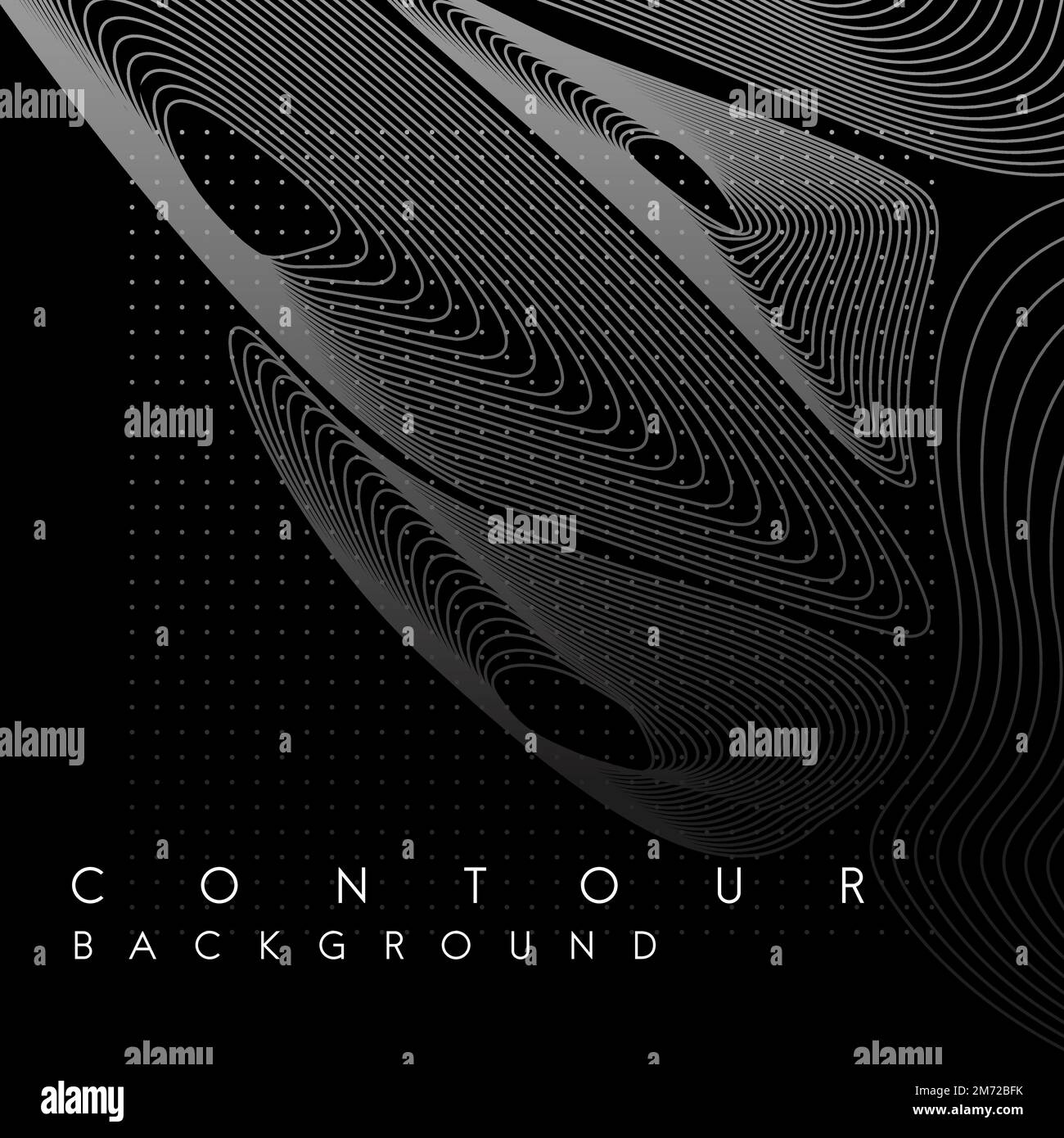 Black and white abstract map contour lines background Stock Vector ...