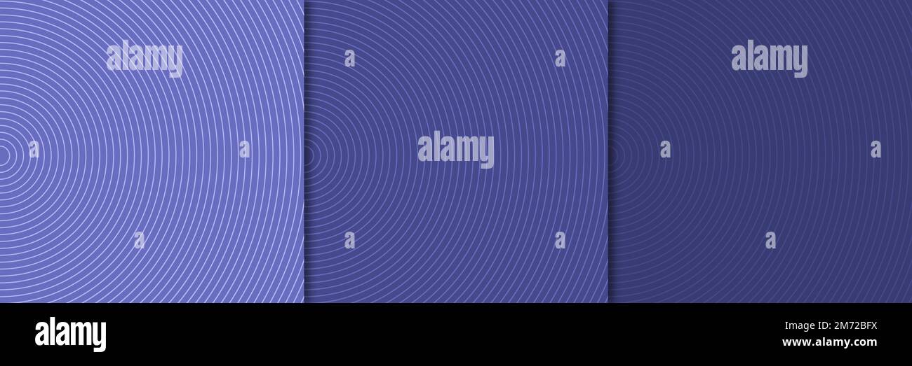 Set of abstract curve round lines pattern. Trendy color stripes texture ...