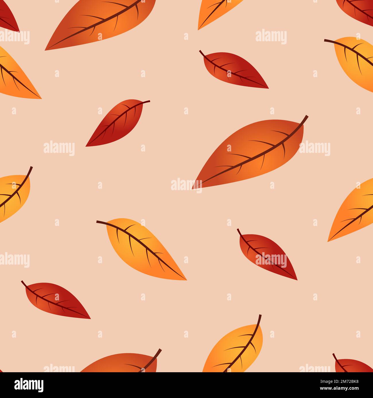 Seamless autumn pattern with leaves. Seamless repeat pattern with ...
