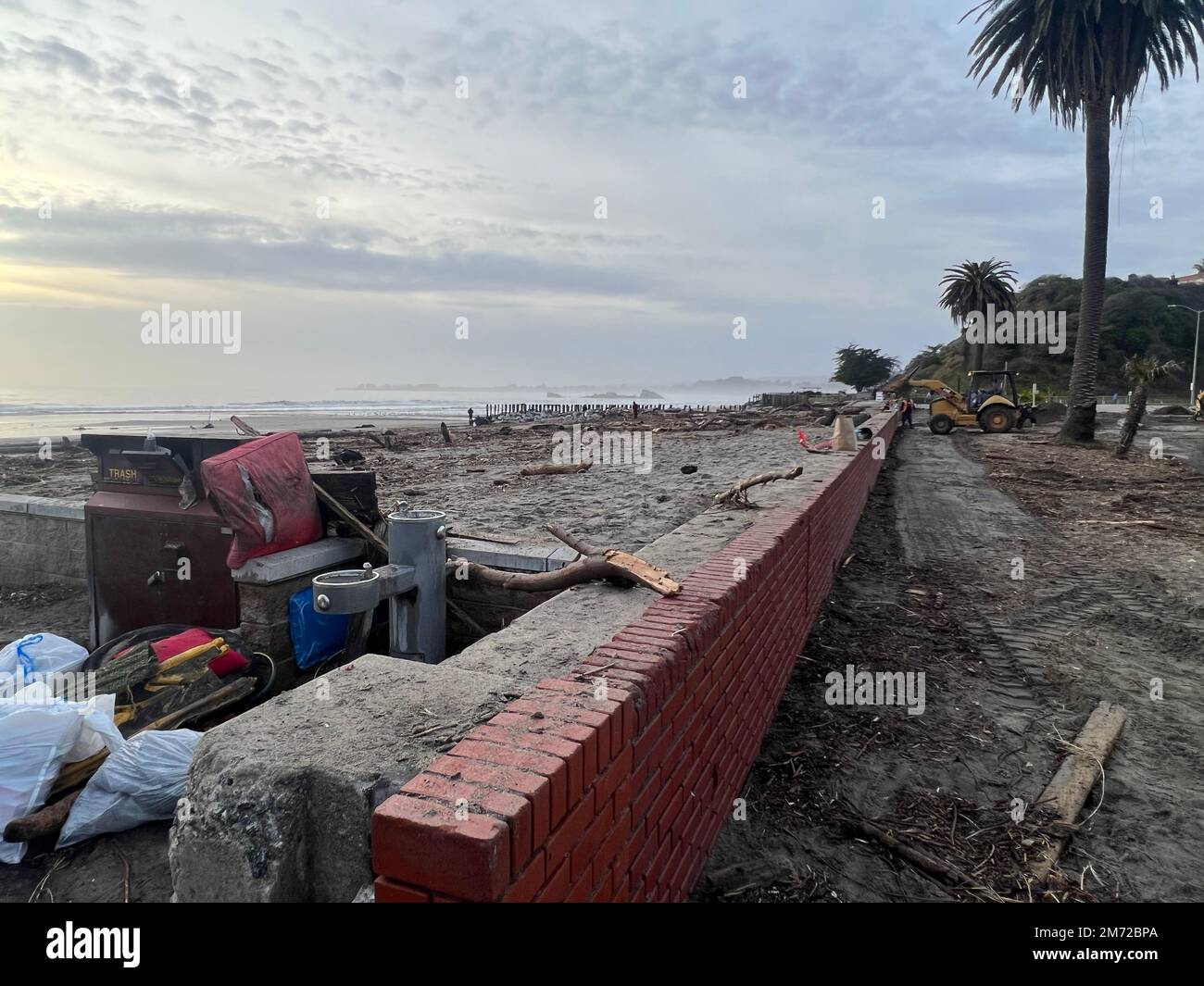 Aptos, USA. 06th Jan, 2023. A general view of the Rio Del Mar Beach ...