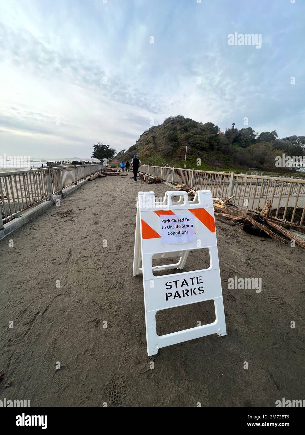Aptos, USA. 06th Jan, 2023. A general view of the Rio Del Mar Beach ...