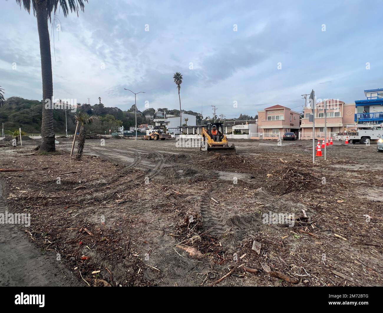 Aptos, USA. 06th Jan, 2023. A general view of the Rio Del Mar Beach ...