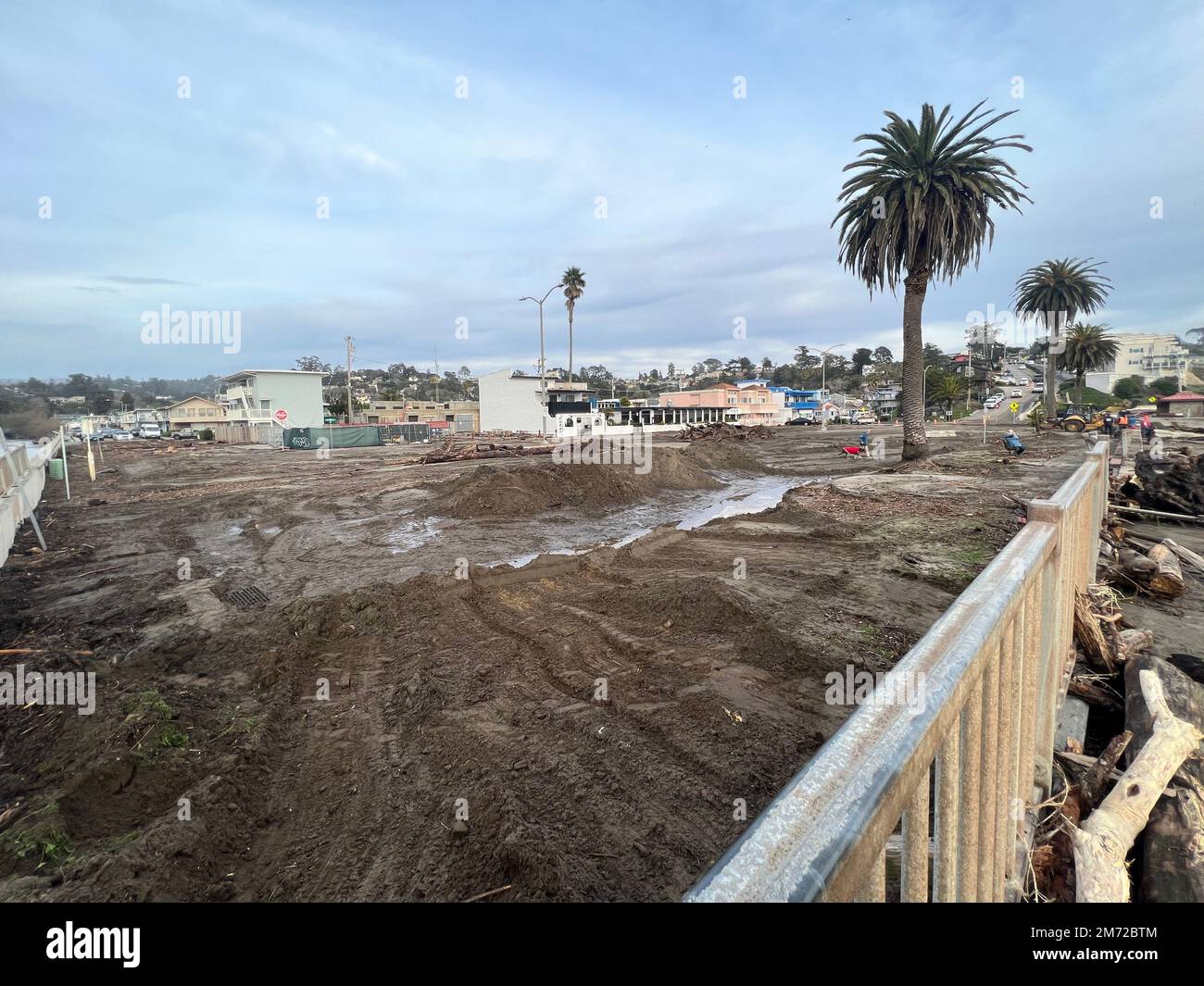Aptos, USA. 06th Jan, 2023. A general view of the Rio Del Mar Beach ...