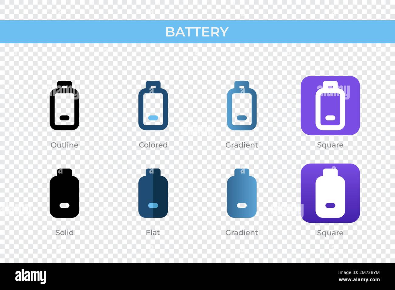 battery icon in different style. battery vector icons designed in ...