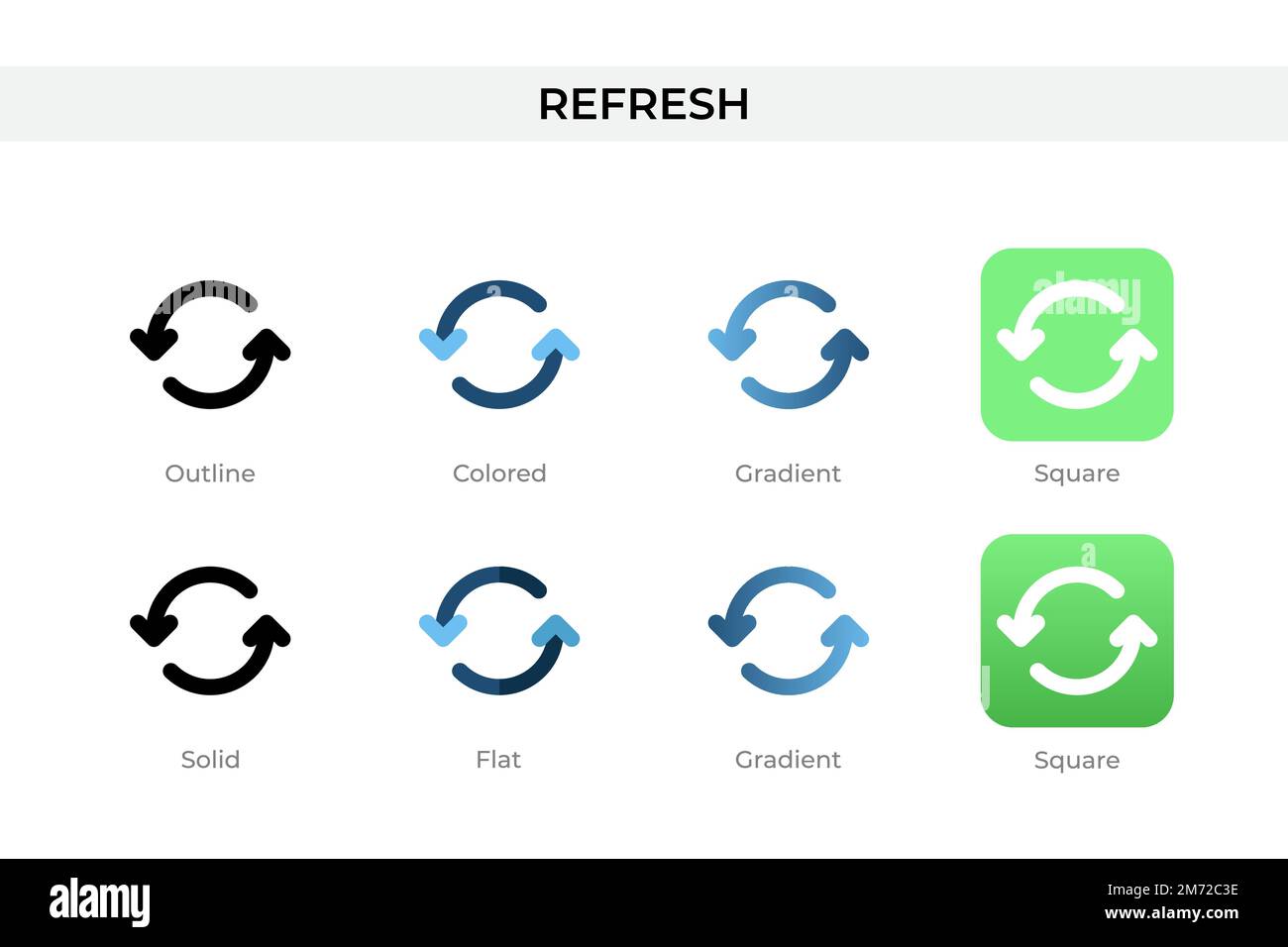 Refresh icon in different style. Refresh vector icons designed in ...