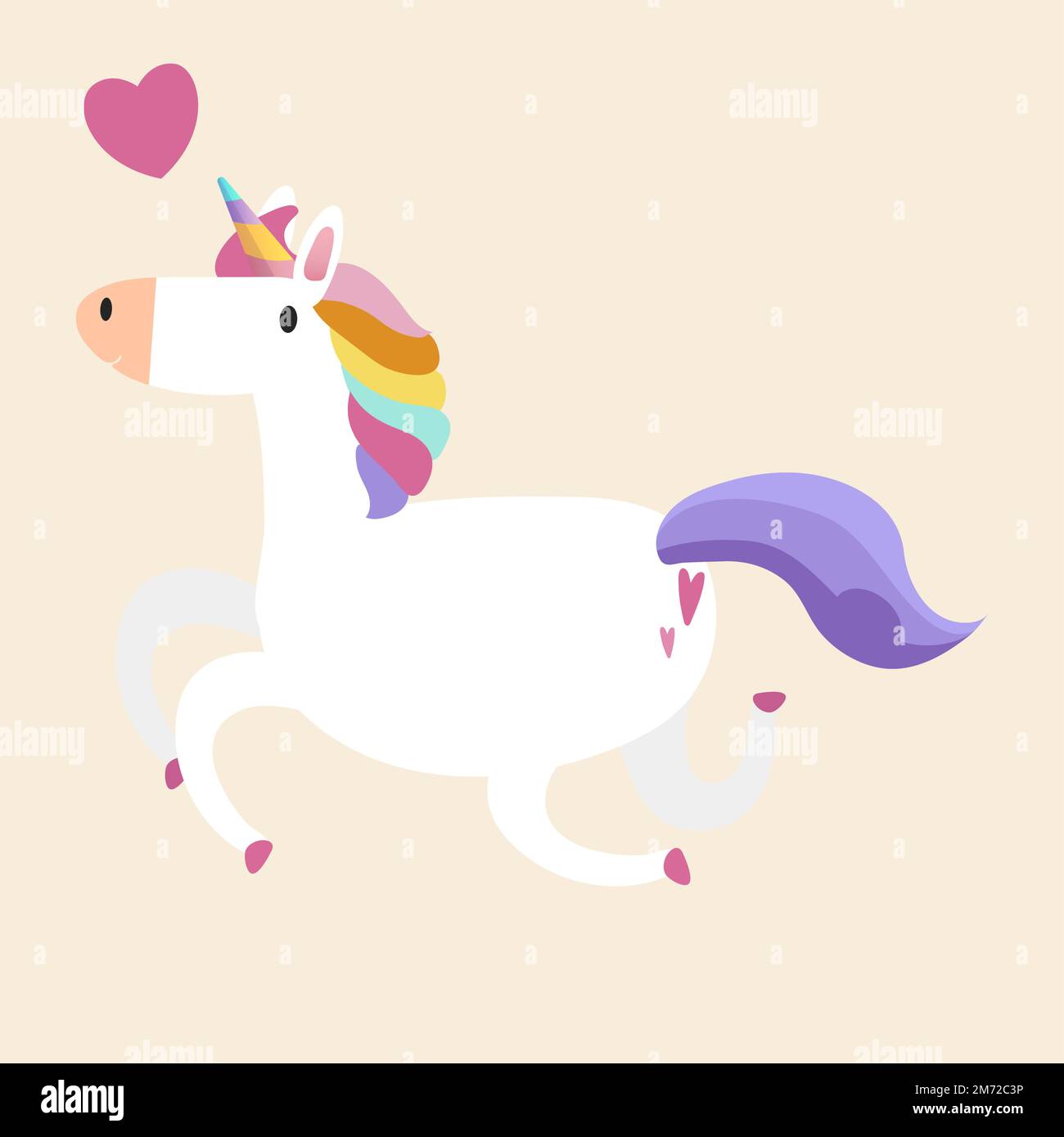 Magical rainbow unicorn illustration vector Stock Vector Image & Art ...