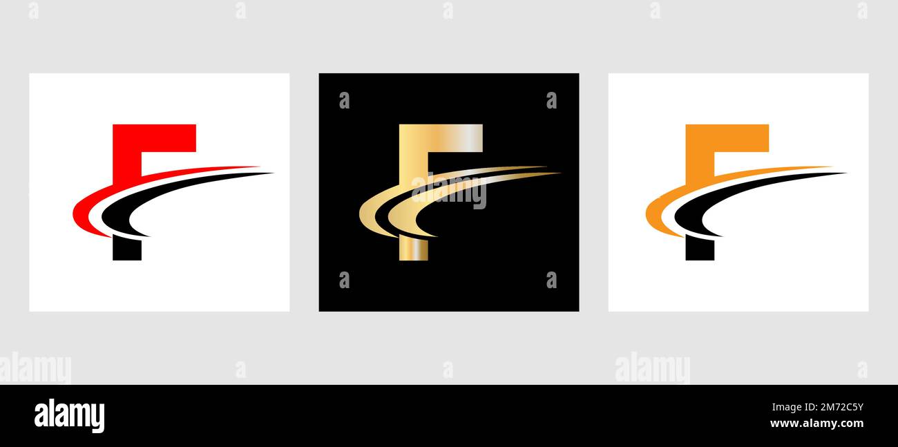 Letter F Logo Design For Marketing And Finance Business. Initial F ...