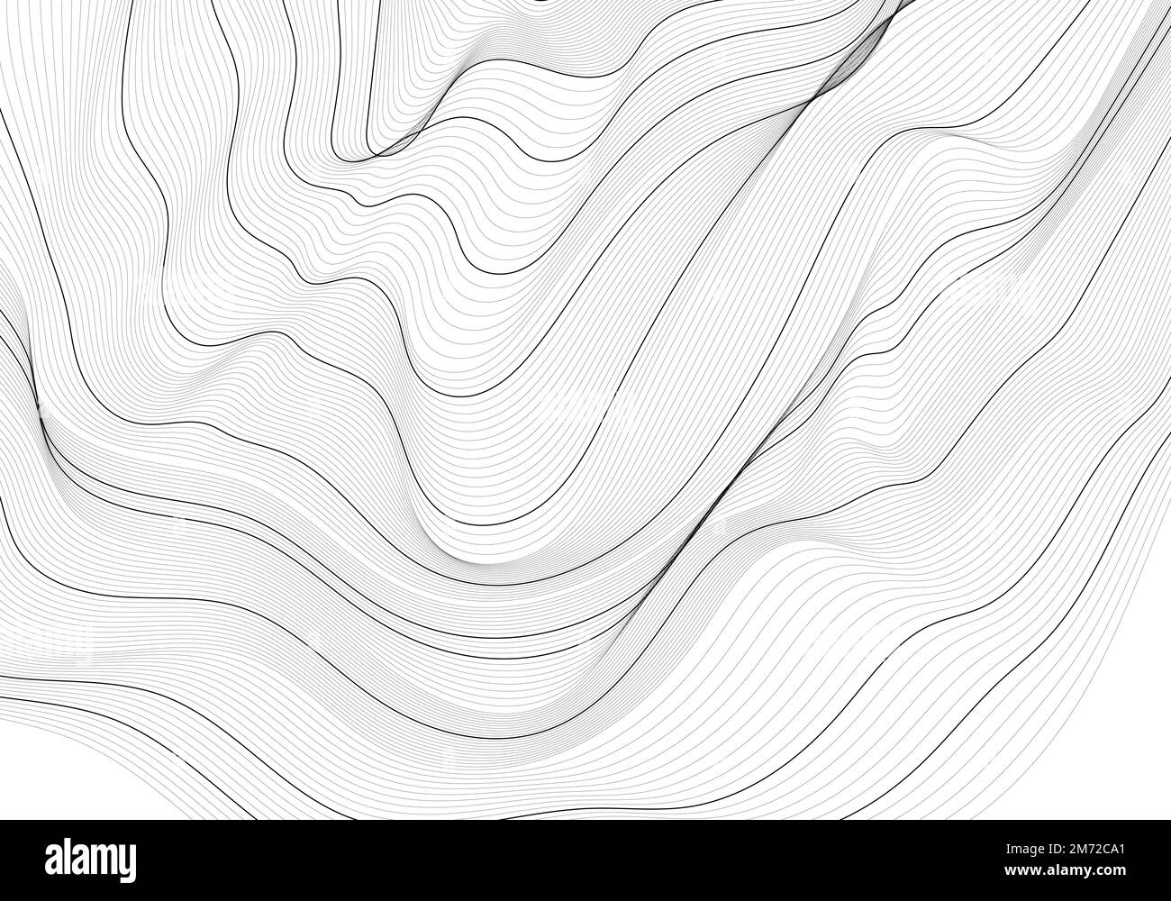 Black and white abstract map contour lines background Stock Vector ...