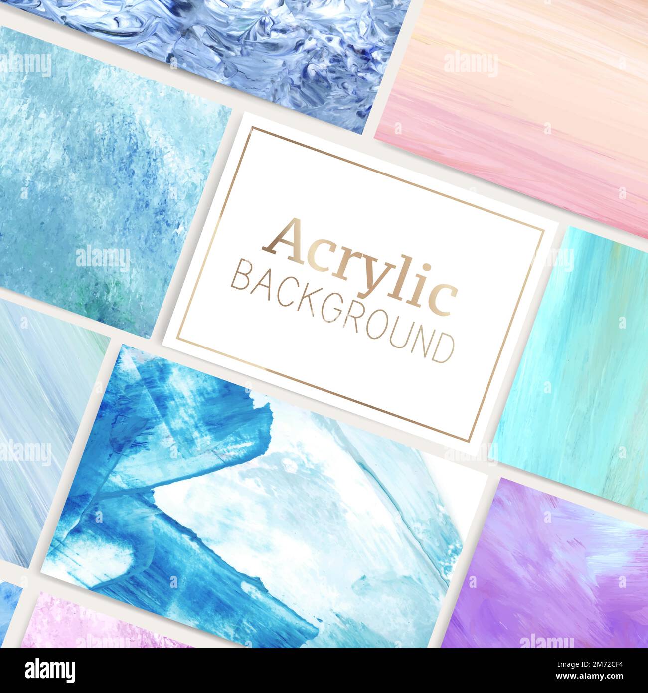 Acrylic brush stroke background vector set Stock Vector Image & Art - Alamy