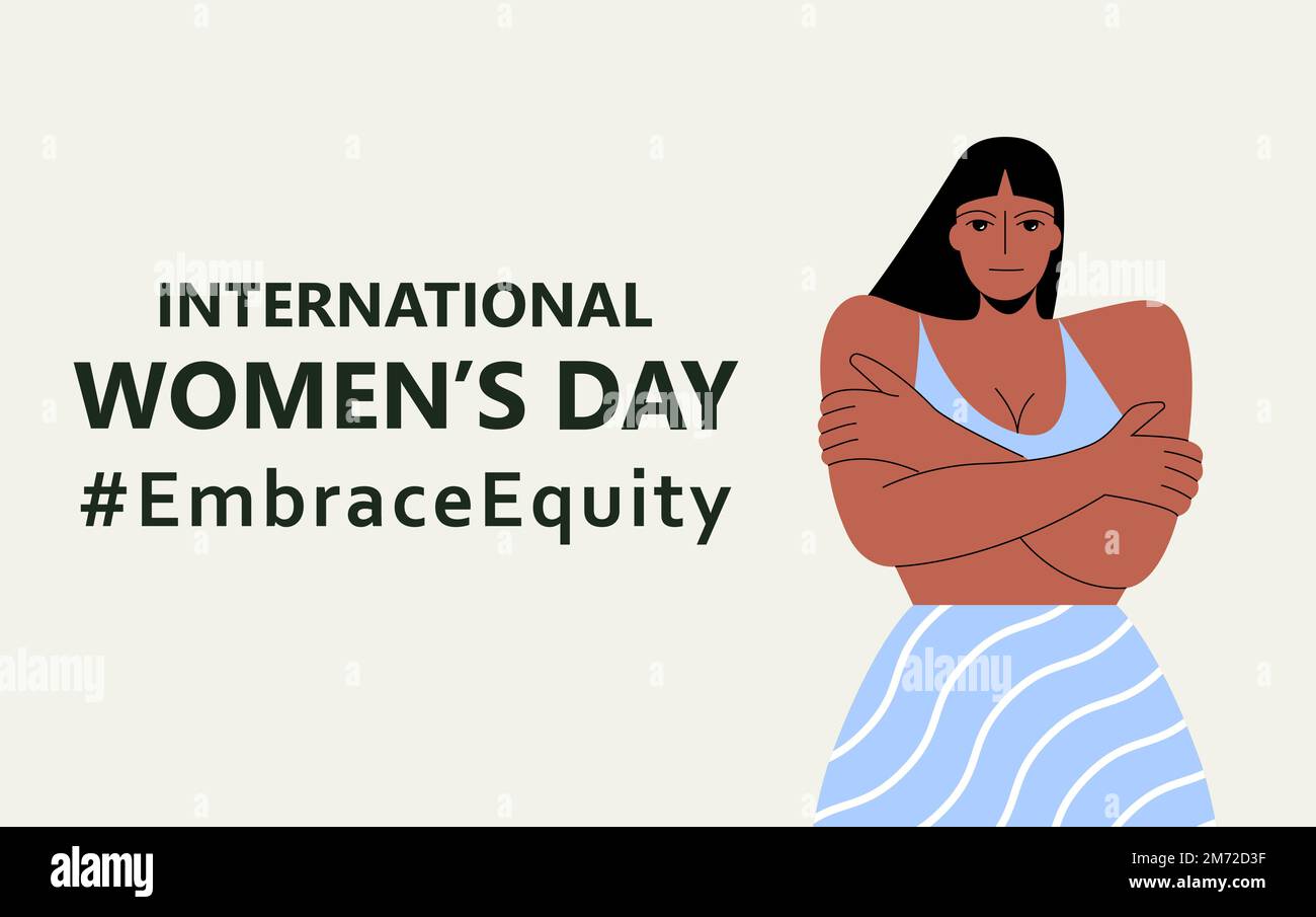 International Womens Day. IWD. 8 march. Campaign 2023 theme Hashtag EmraceEquity. Embrace Equity ...