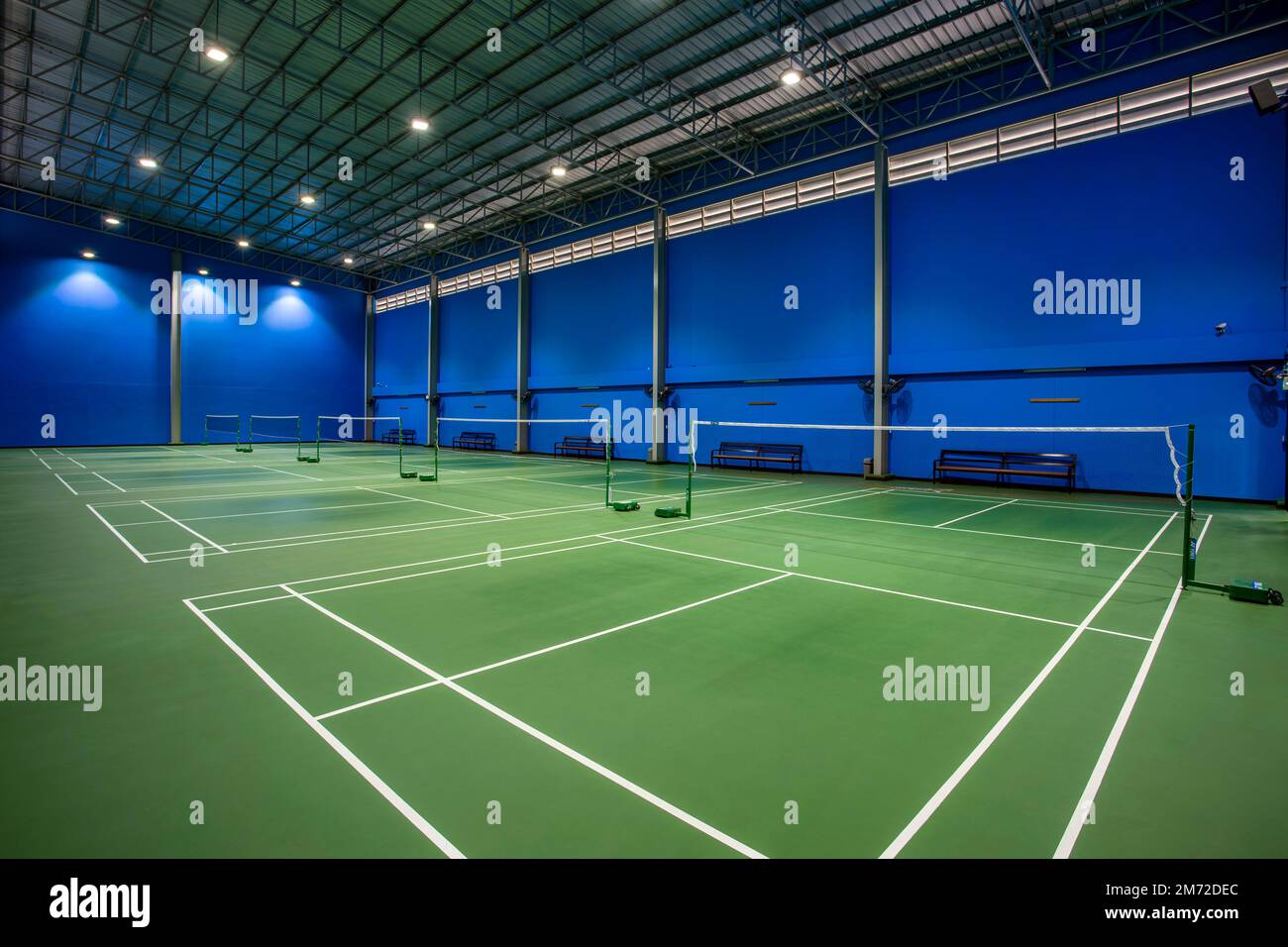 Chonburi, Thailand - April 25, 2017: Interior of Amato Minton badminton ...