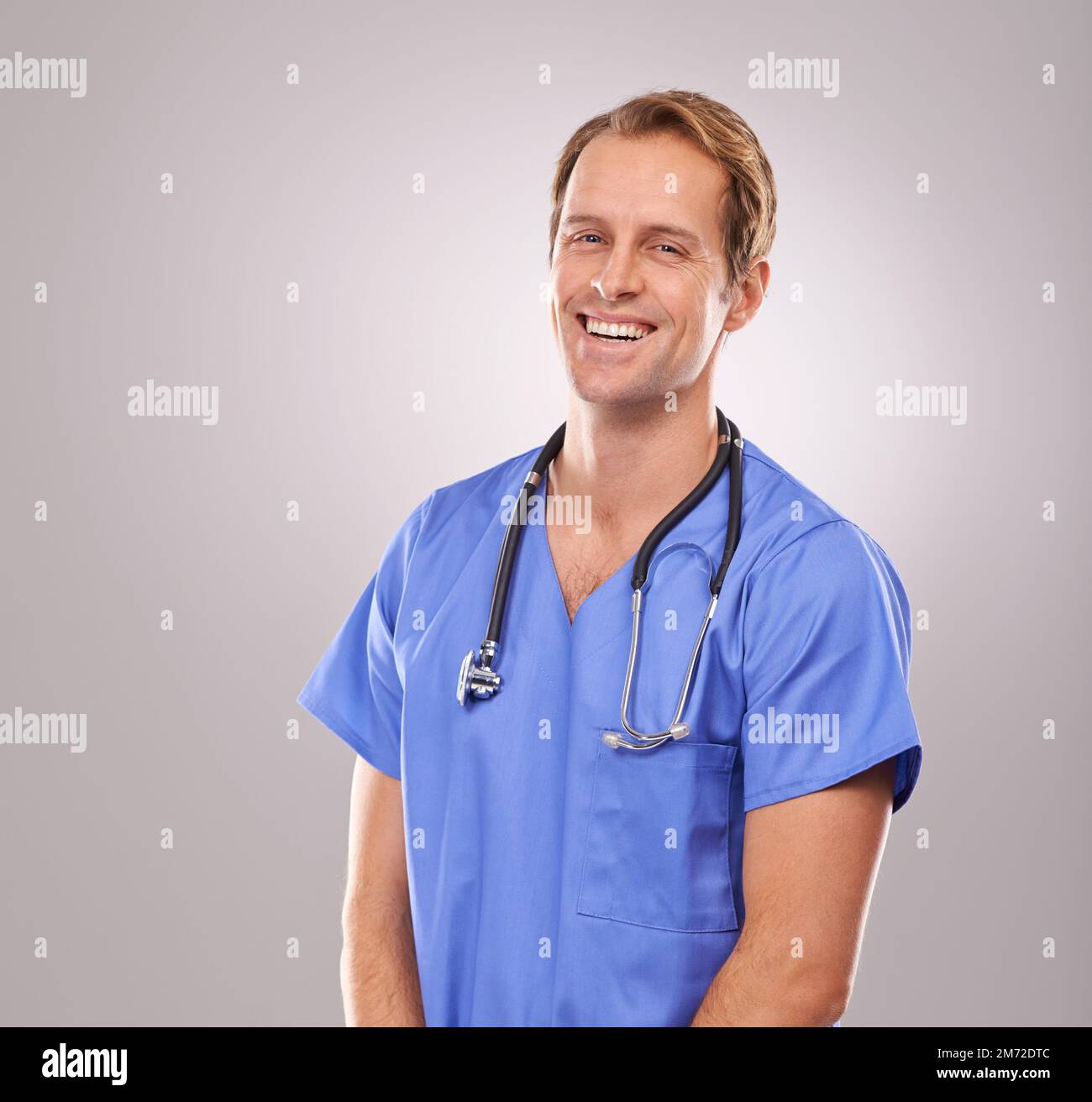 Hes a surgical success. Cropped studio portrait of a handsome doctor ...