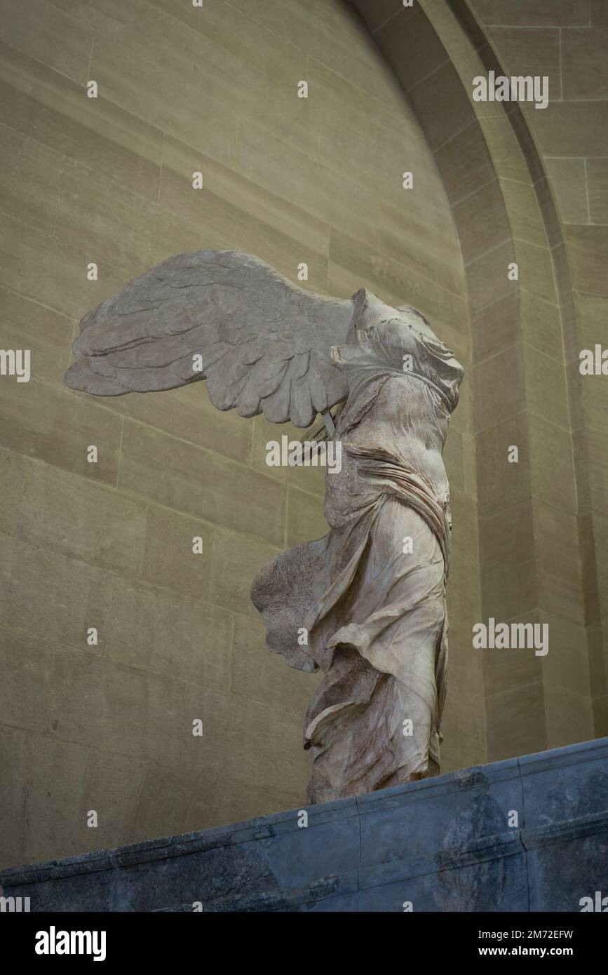 The Louvre in Paris, France, goddess of victory Stock Photo - Alamy