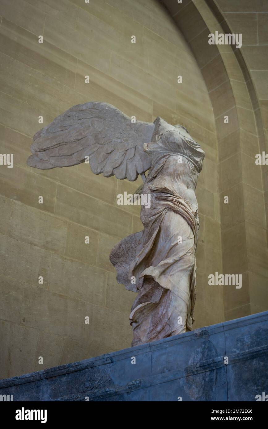 The Louvre in Paris, France, goddess of victory Stock Photo - Alamy