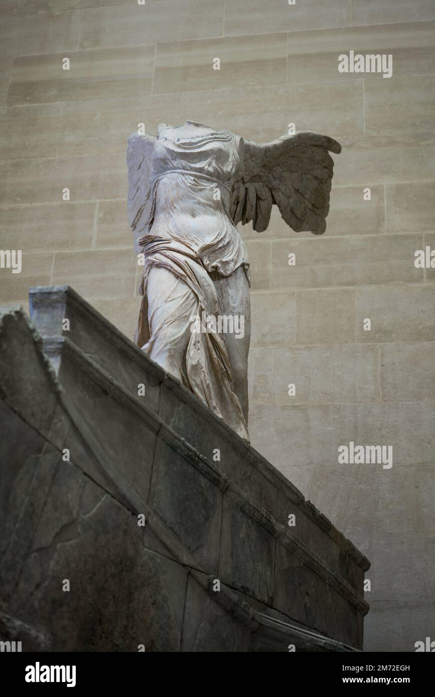 The Louvre in Paris, France, goddess of victory Stock Photo - Alamy