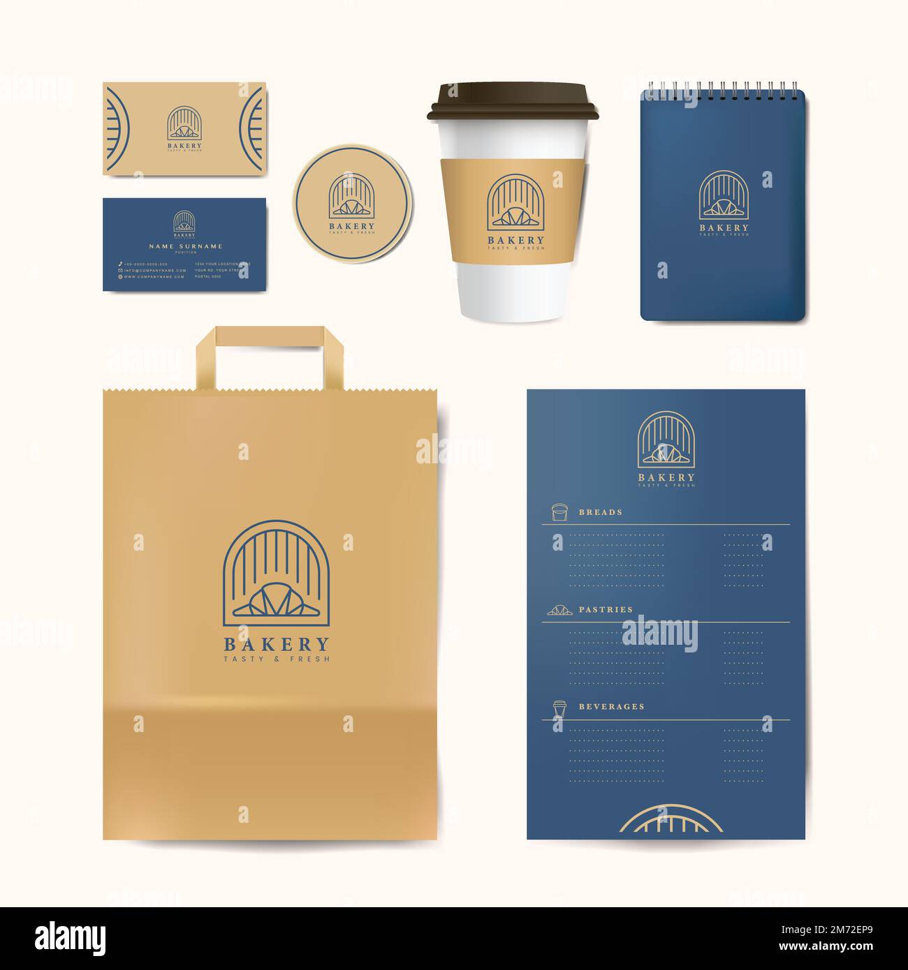 Paper branding mockup vector set Stock Vector Image & Art - Alamy