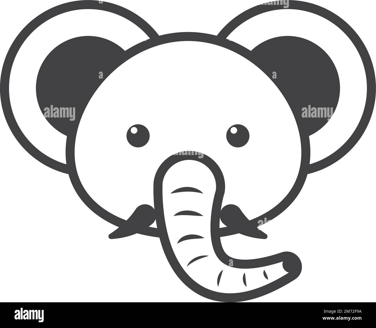 Elephant face Stock Vector Images - Alamy