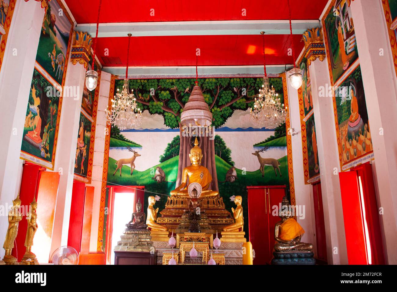 Ancient antique buddha statue for thai people traveler travel visit and ...