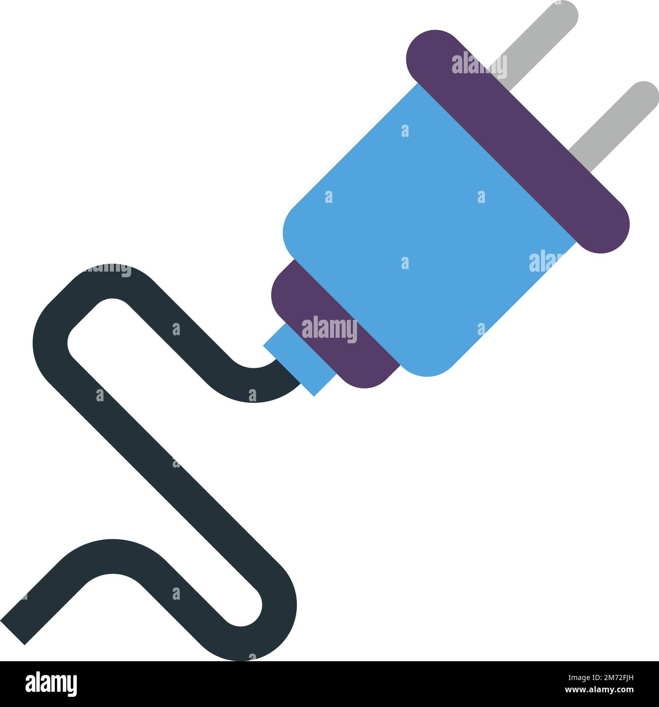 plug illustration in minimal style isolated on background Stock Vector ...