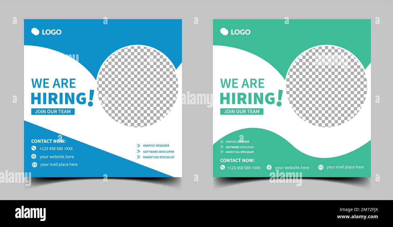 We are hiring job vacancy social media post banner design template with ...