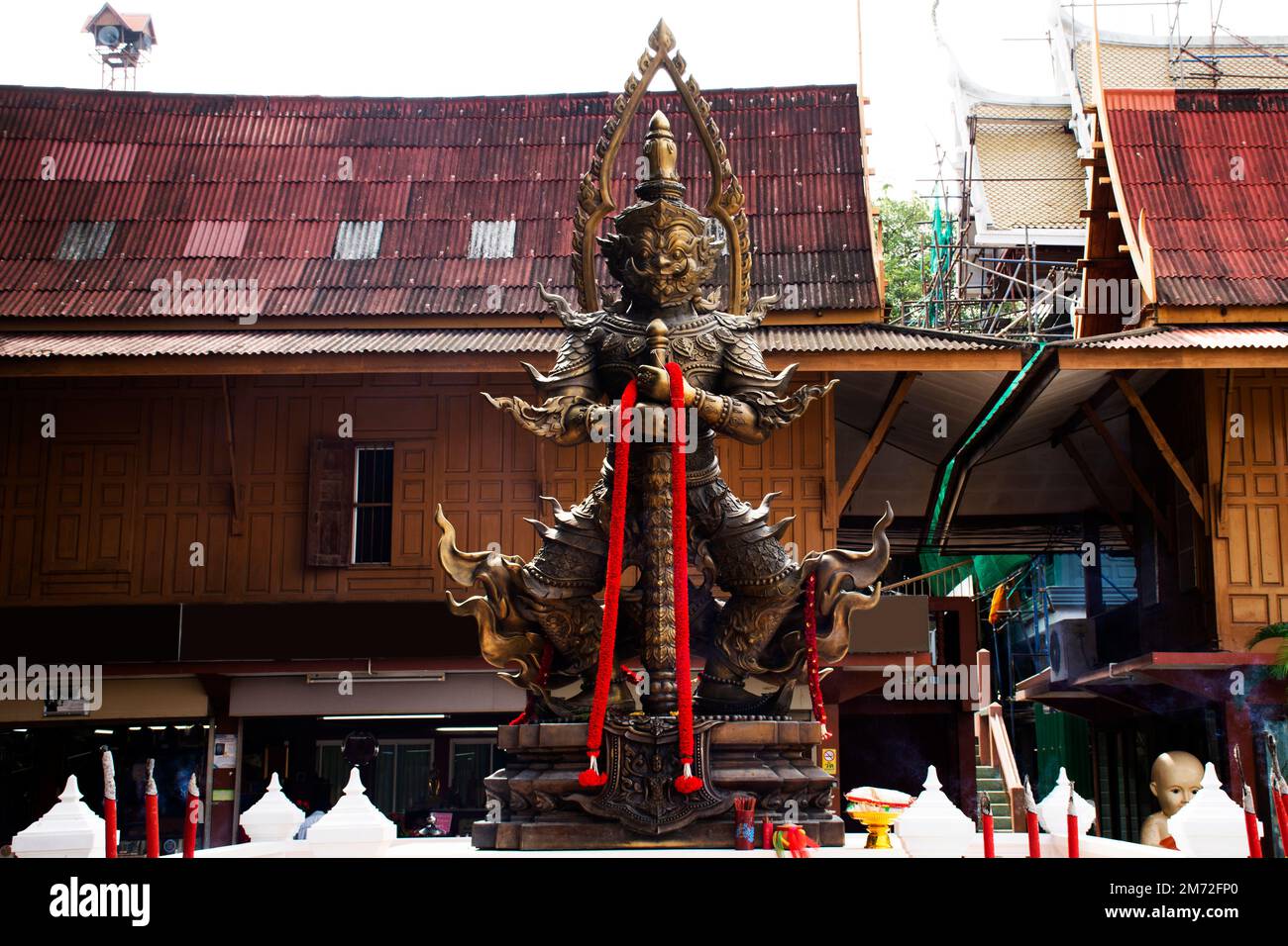 Ancient King Thao Wessuwan or Antique Vasavana Kuvera giant statue for ...