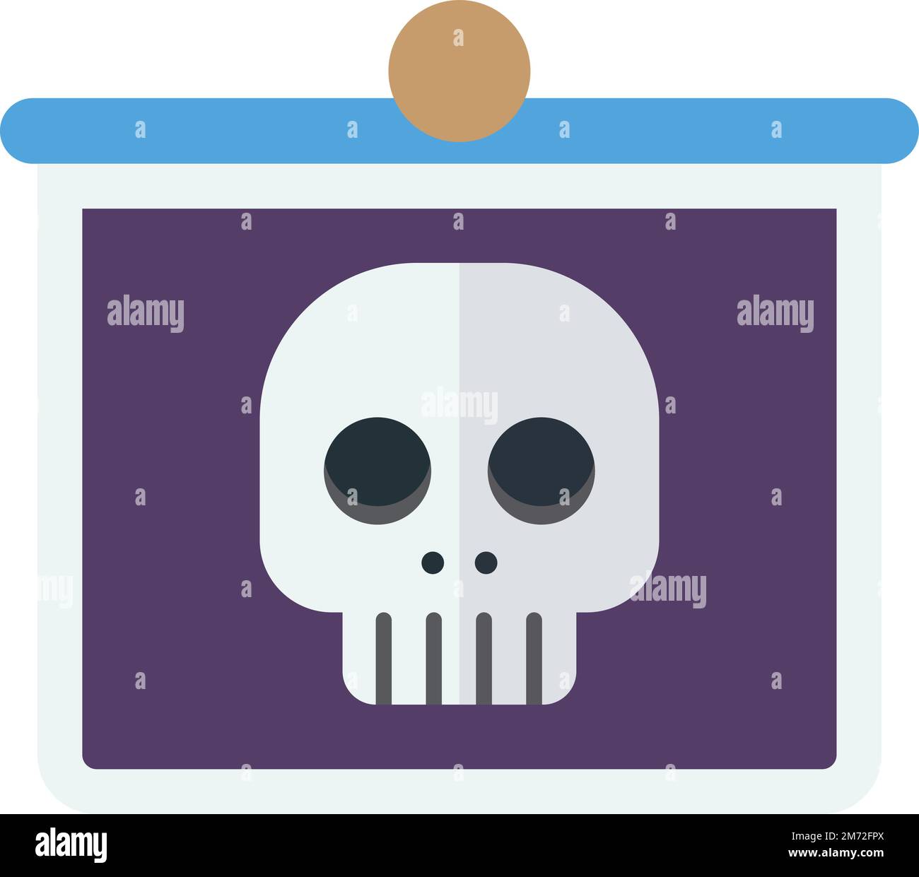 skull with x ray illustration in minimal style isolated on background ...