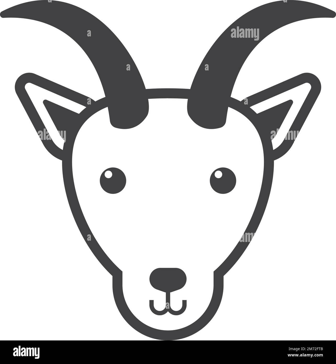 Goats white background Stock Vector Images - Alamy