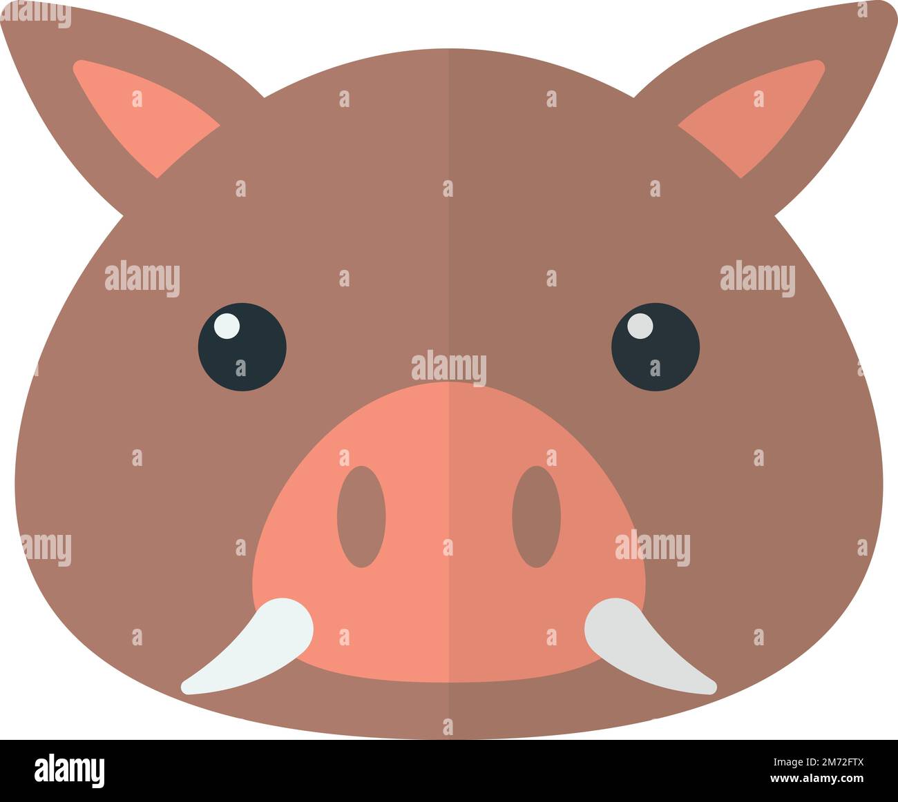 boar face illustration in minimal style isolated on background Stock ...