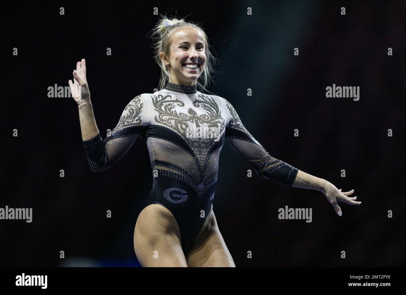Las Vegas, NV, USA. 6th Jan, 2023. Georgia's Haley de Jong smiles ...