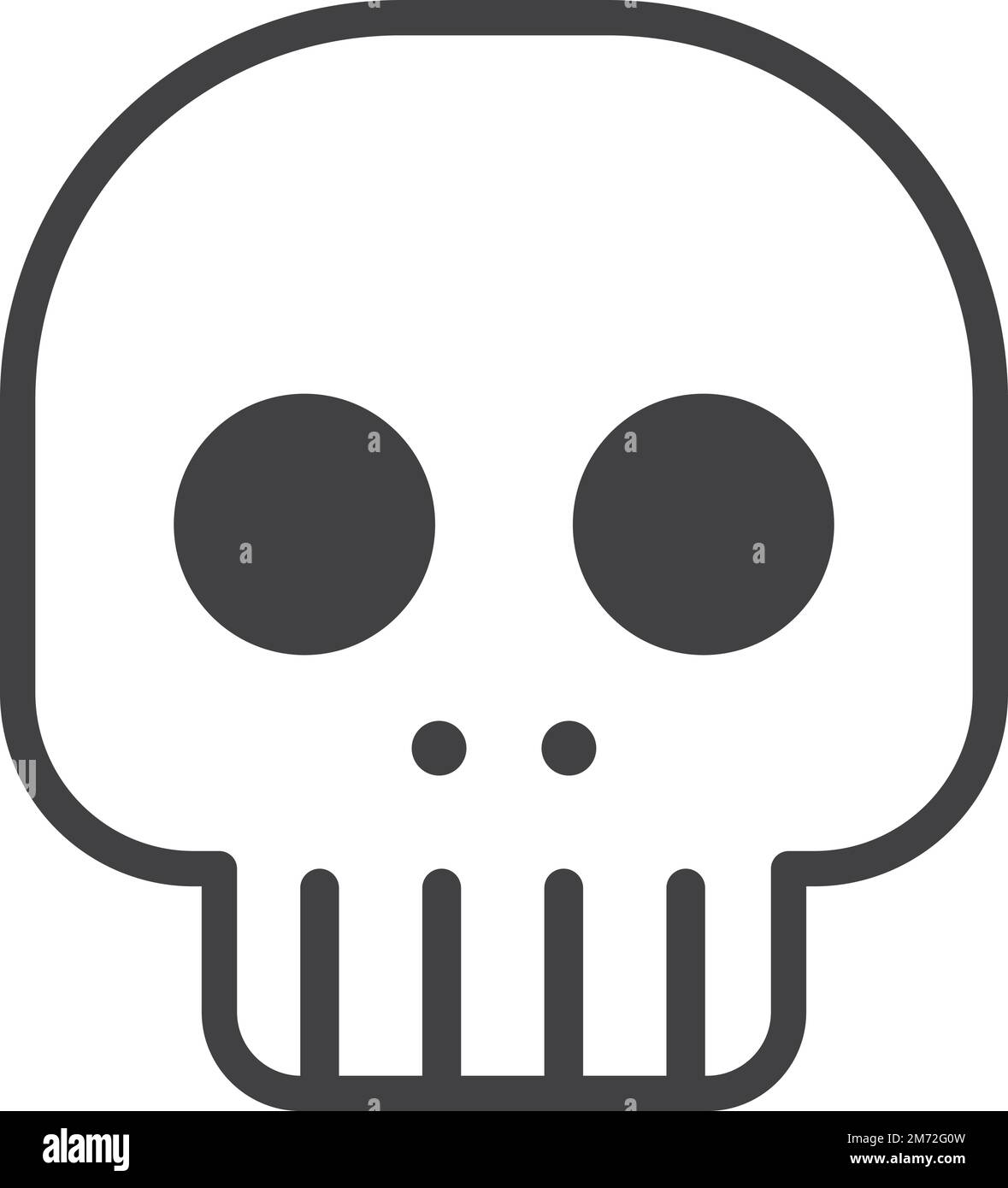 cute ghost and skull illustration in minimal style isolated on ...