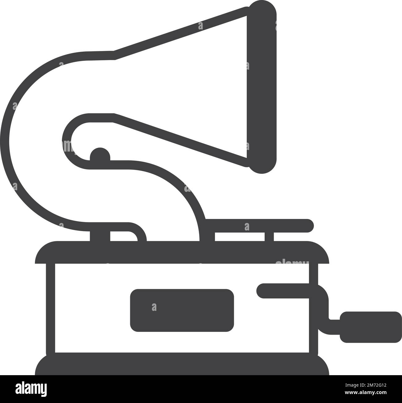 record player illustration in minimal style isolated on background ...