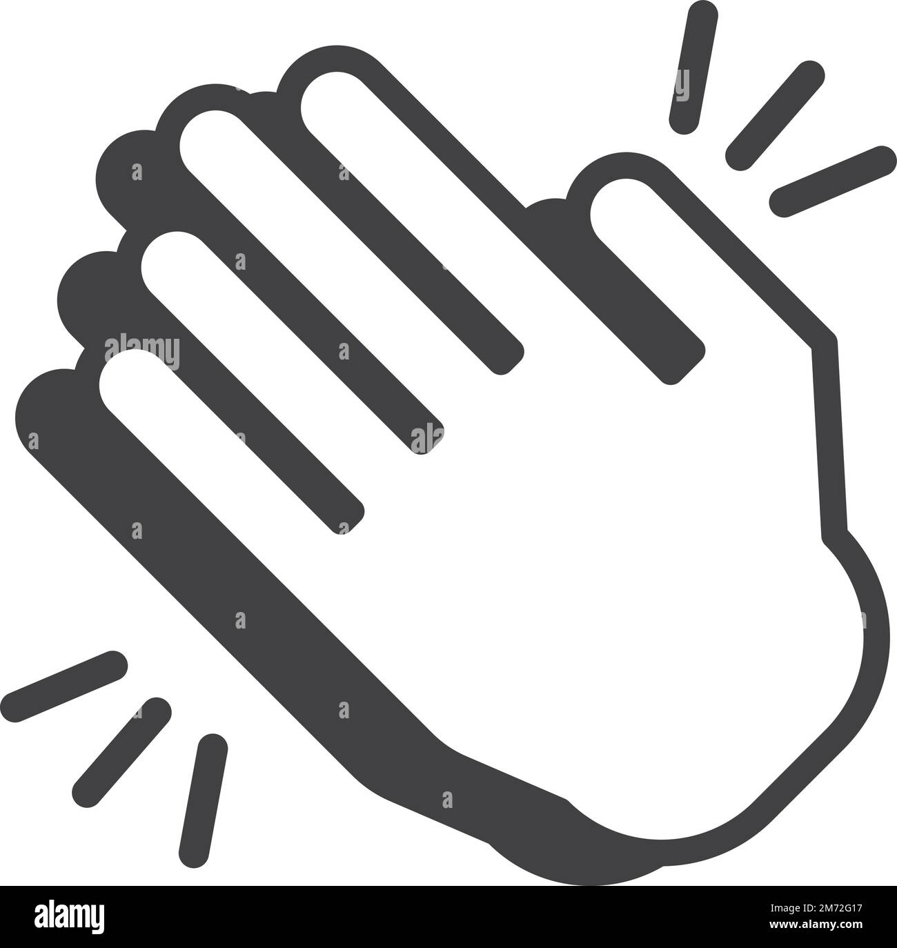 clap hands illustration in minimal style isolated on background Stock Vector Image & Art - Alamy