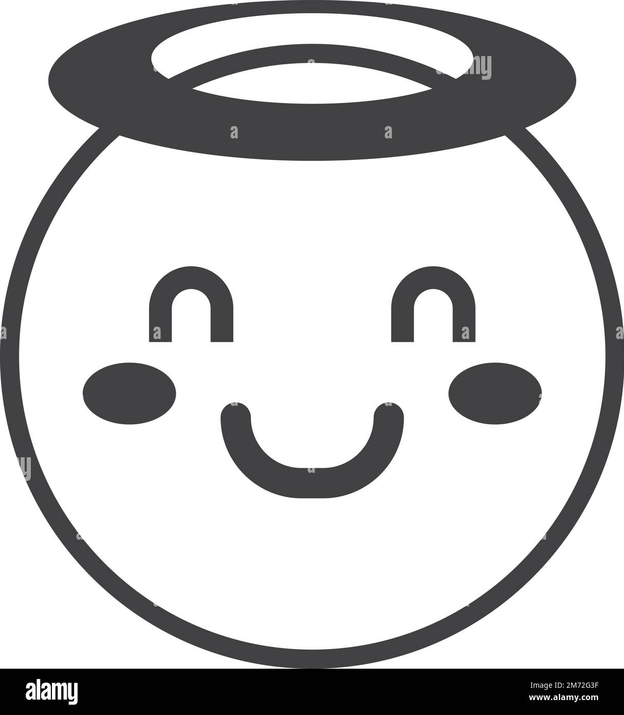 smiley face emoji illustration in minimal style isolated on background ...