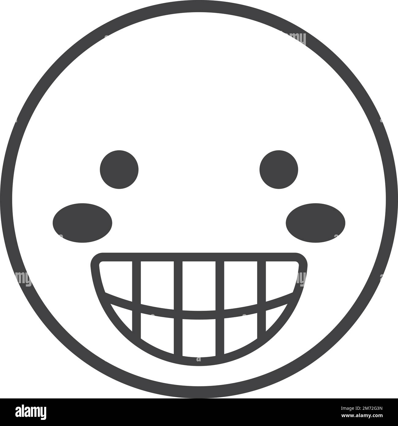 smiley face emoji illustration in minimal style isolated on background ...