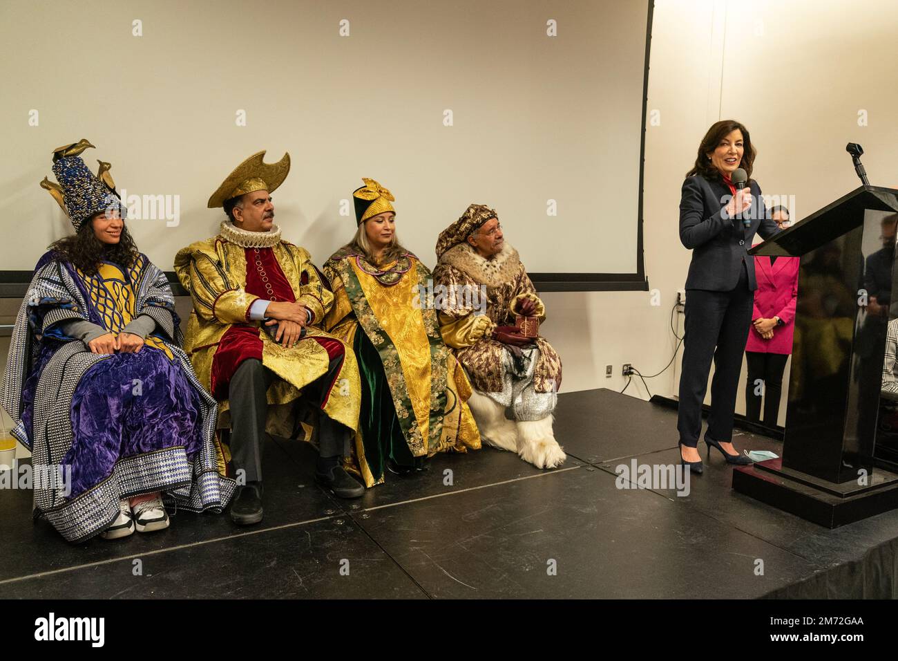 New York State Governor Kathy Hochul delivers remarks at El Museo Del ...