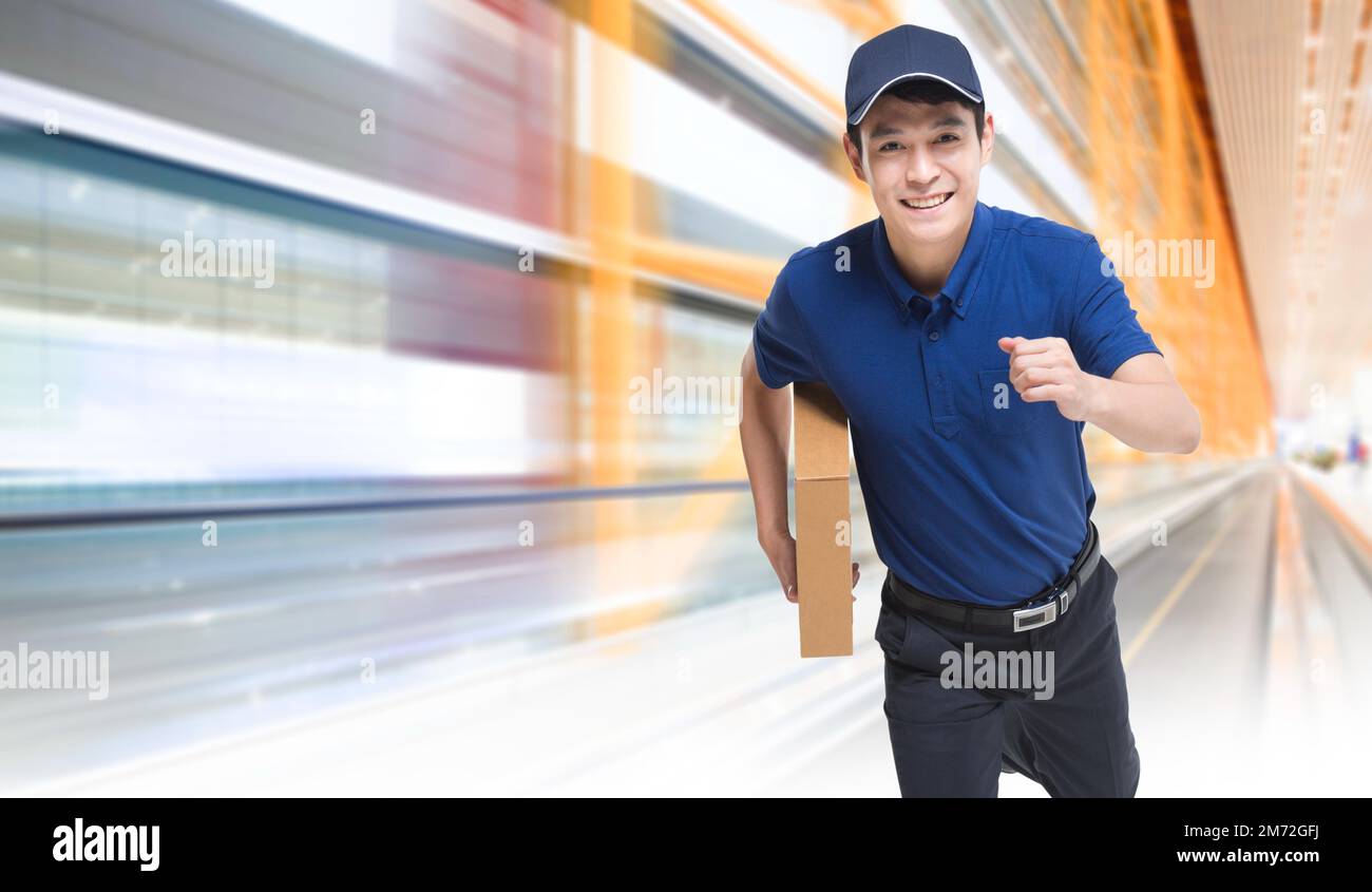 Run to the Courier Stock Photo - Alamy