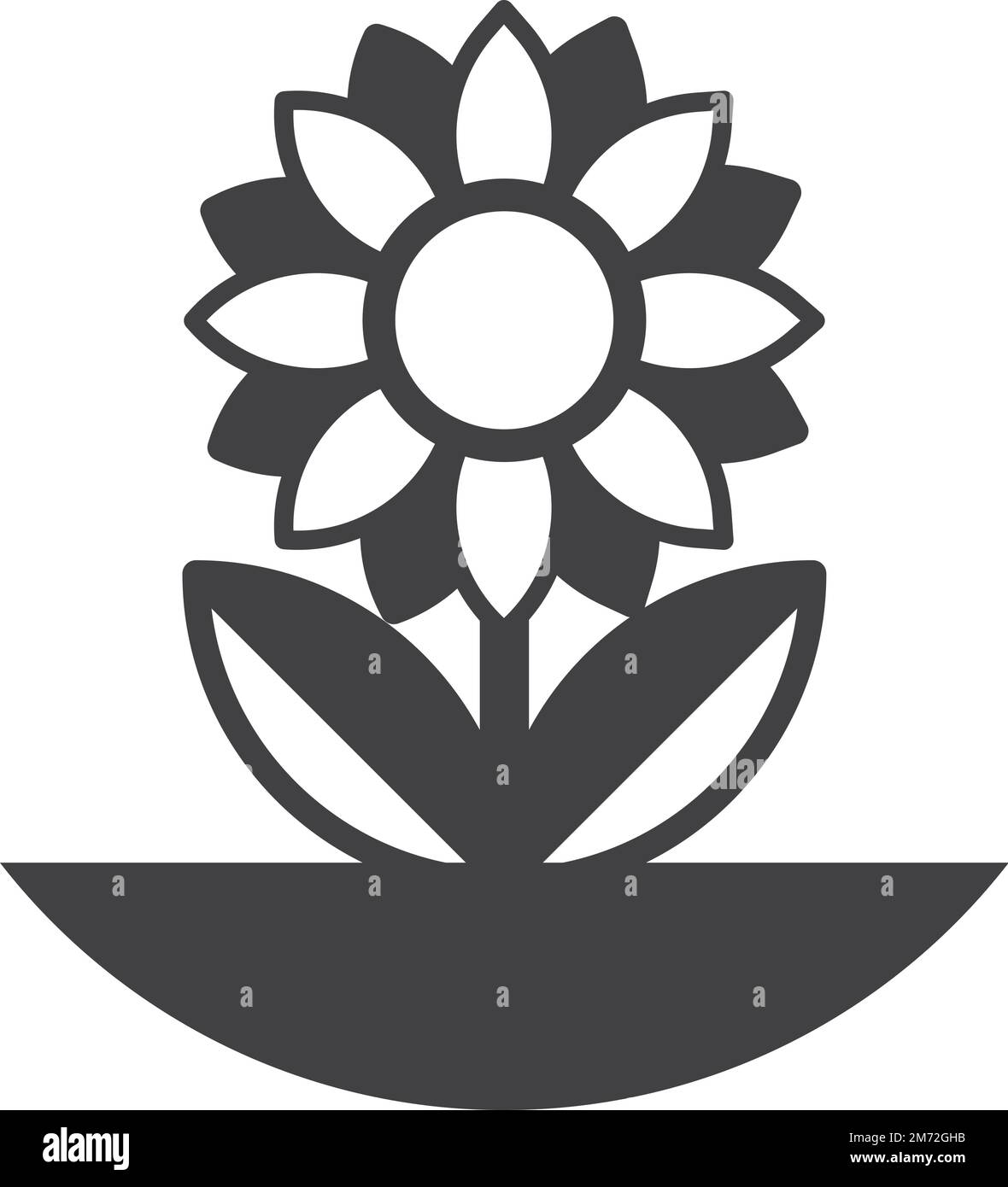 Sunflower field landscape Stock Vector Images - Alamy