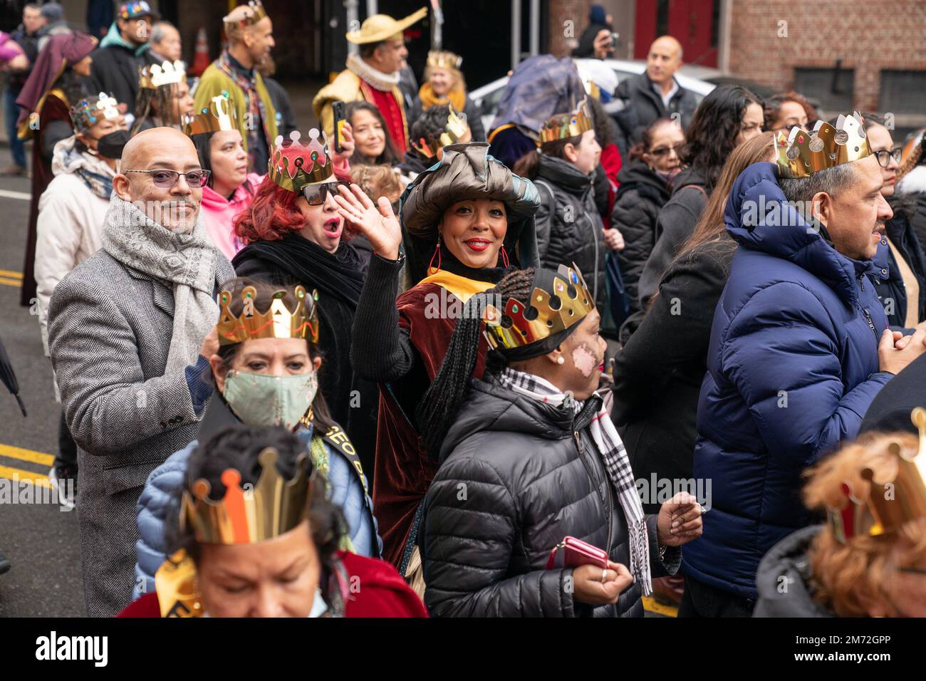 Atmosphere during Three Kings Day celebration and parade on 106 street ...