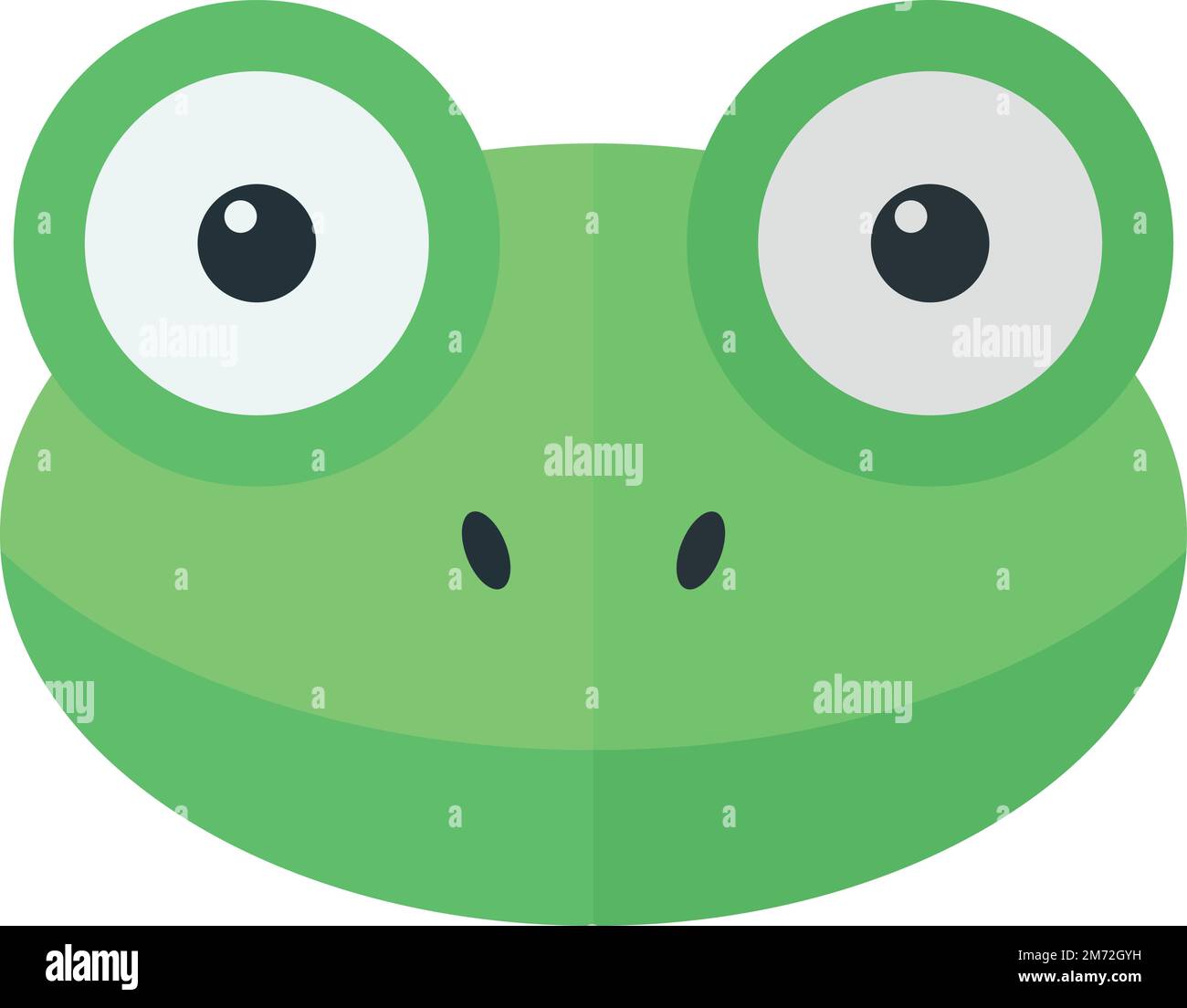 frog face illustration in minimal style isolated on background Stock ...