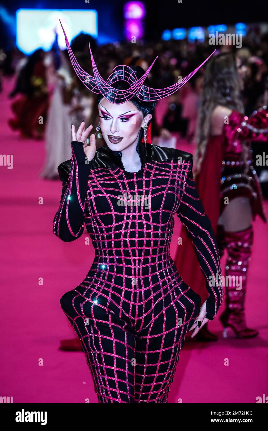 Blu Hydrangea at the launch of RuPaul's Drag Con UK 2023 in London ...