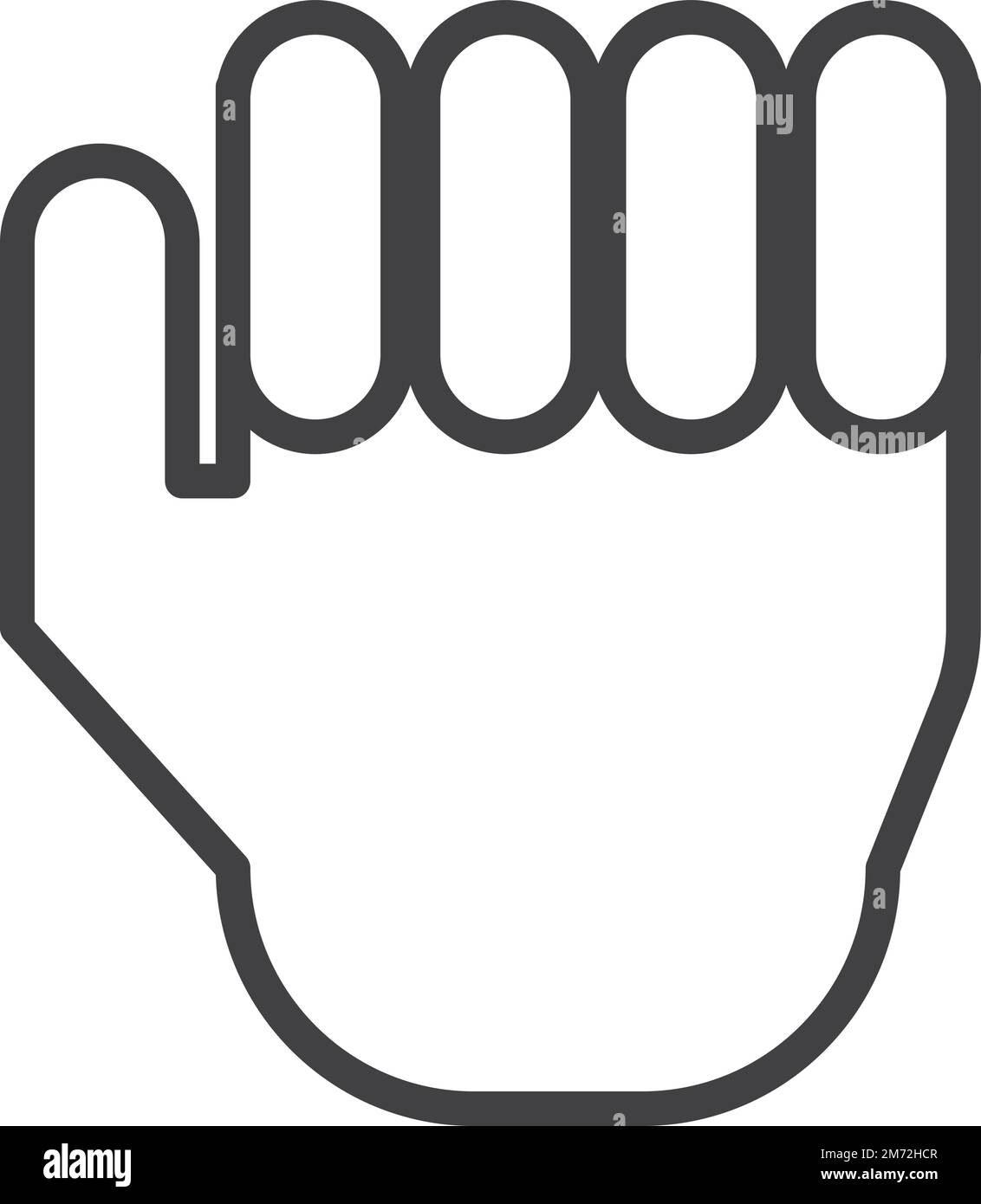Hand Knocking On The Door Illustration In Minimal Style Isolated On